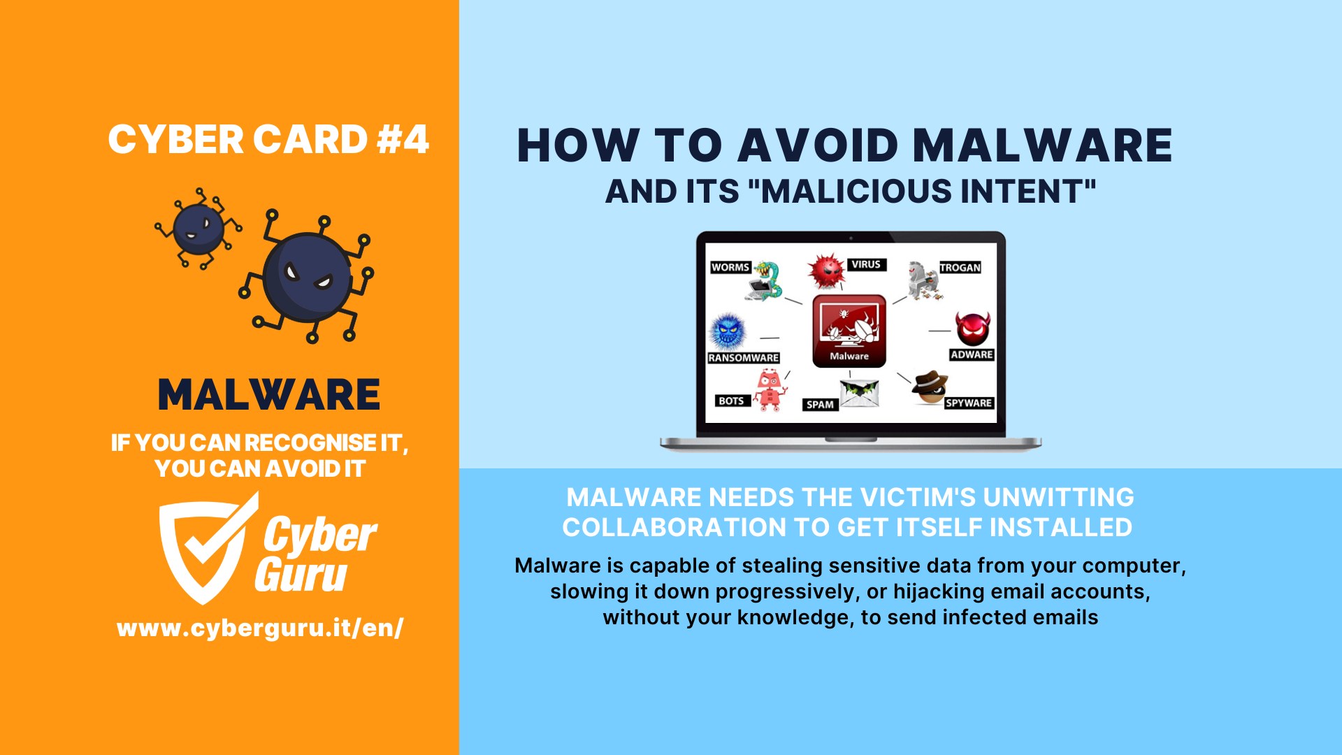 Cyber Card #04 - How to avoid malware and their "malicious intentions"